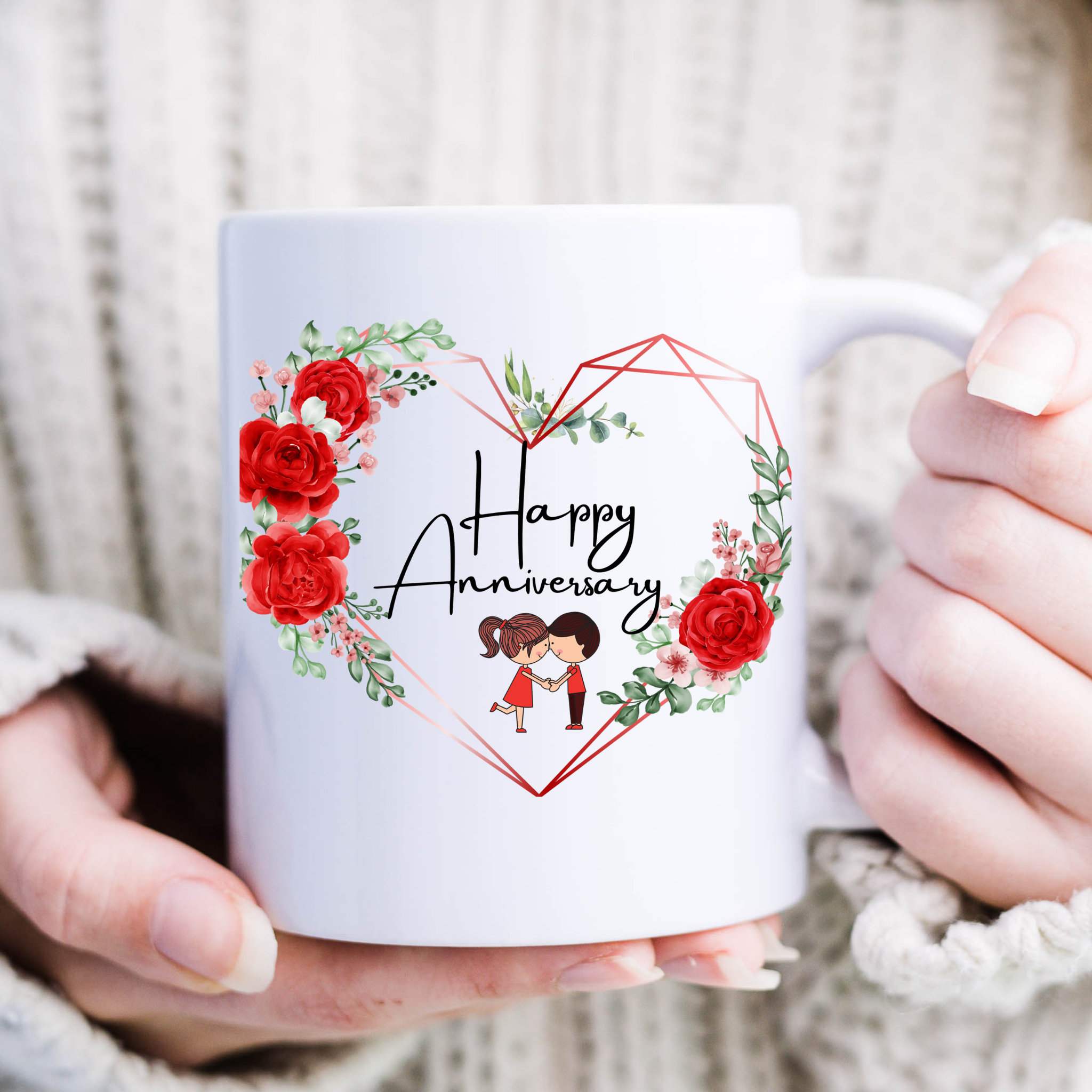 Anniversary Mug - Happy Anniversary Mug Template , Anniversary Gifts ...