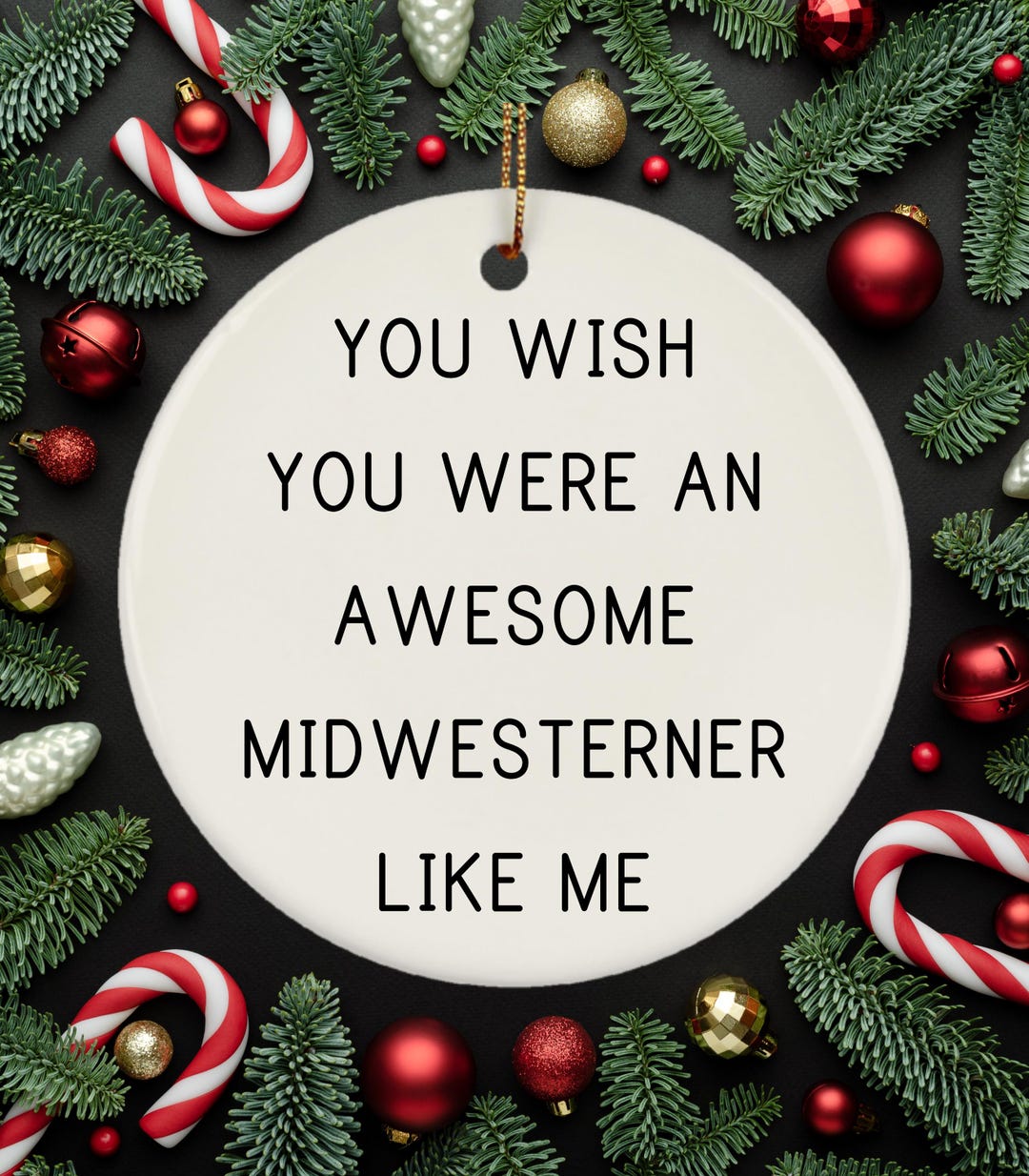 Midwesterner Christmas Ornament, Midwest Ornament, Midwesterner Holiday ...
