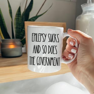 Epilepsy Awareness Coffee Mug, Gift for Epileptic Seizures Awareness ...