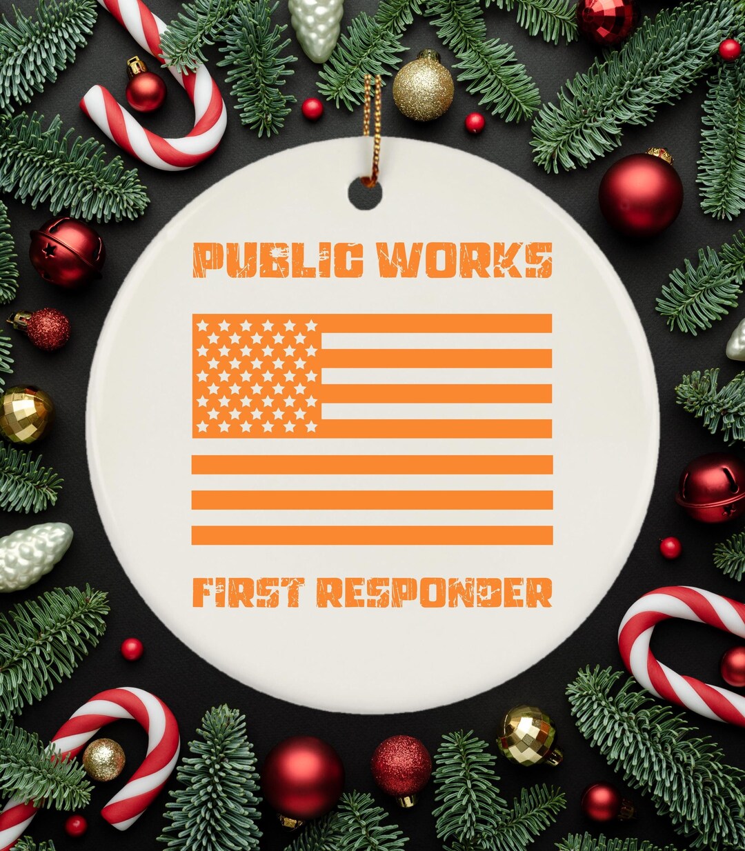 Public Works First Responder Christmas Ornament, Gift for Public Works ...