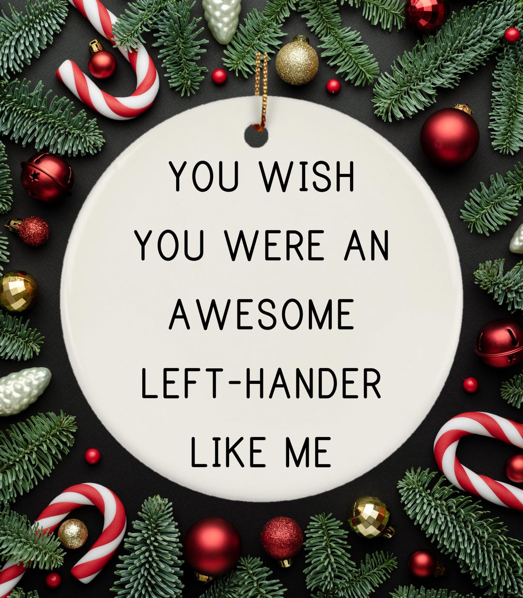 Left-hander Christmas Ornament, Southpaw Ornament, Left-hander Holiday ...