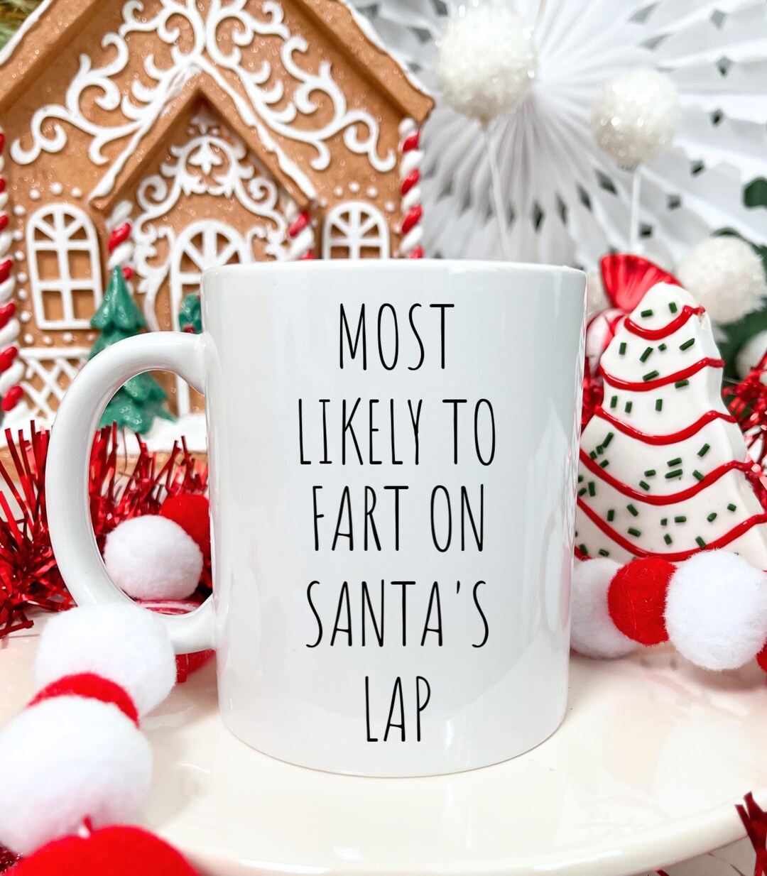 Christmas Dad Fart Joke Coffee Mug, Funny Christmas Gag Gift for Corny ...