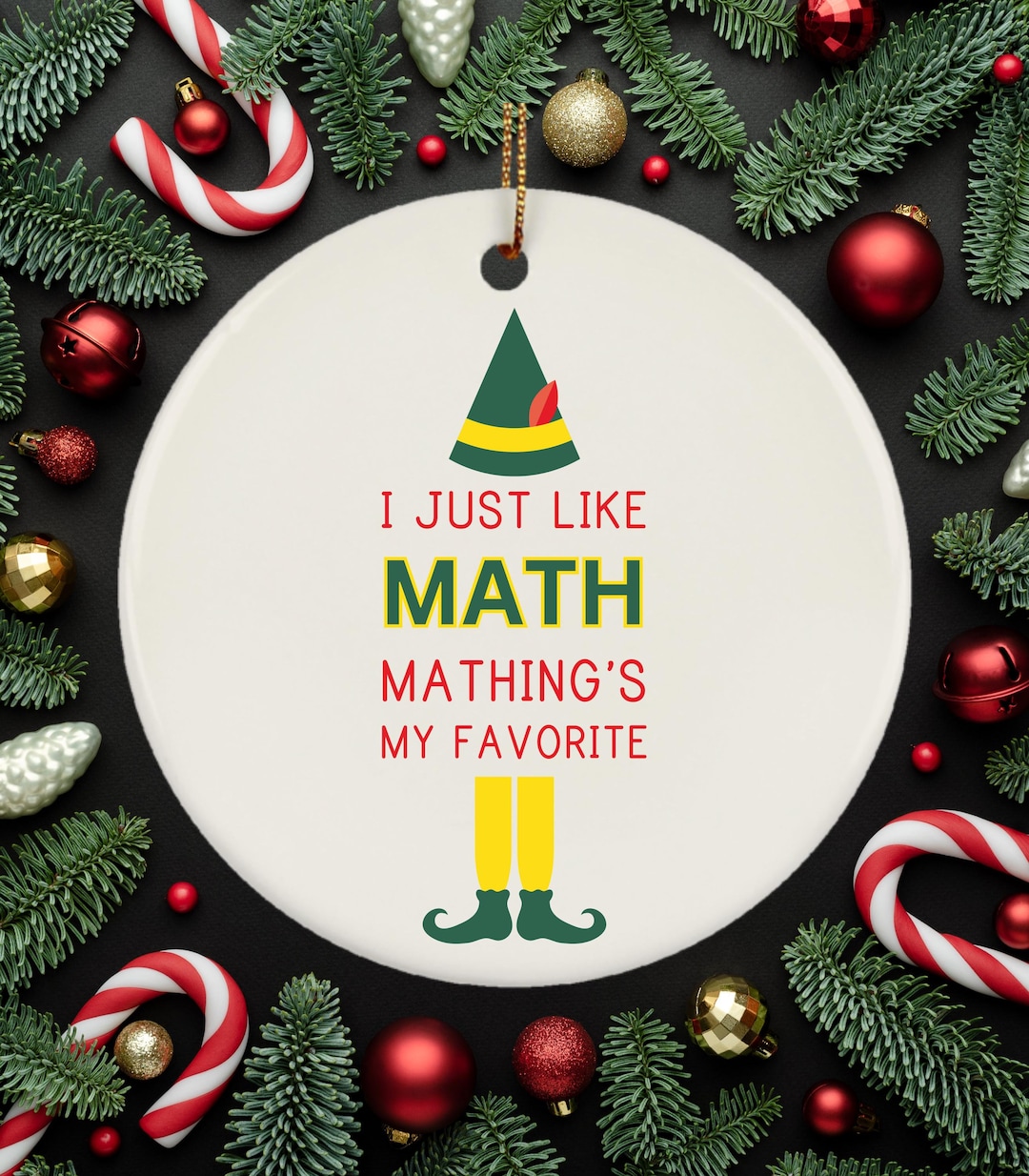 Math Teacher Christmas Ornament, Gift for Algebra Teacher, Geometry ...