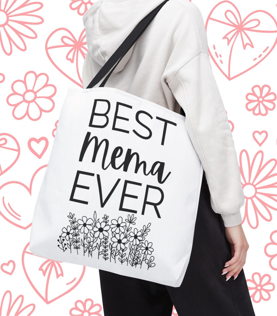 Mema Tote Bag, Mema Tote, Mema Bag, Mema Accessories. Happy Mother's ...