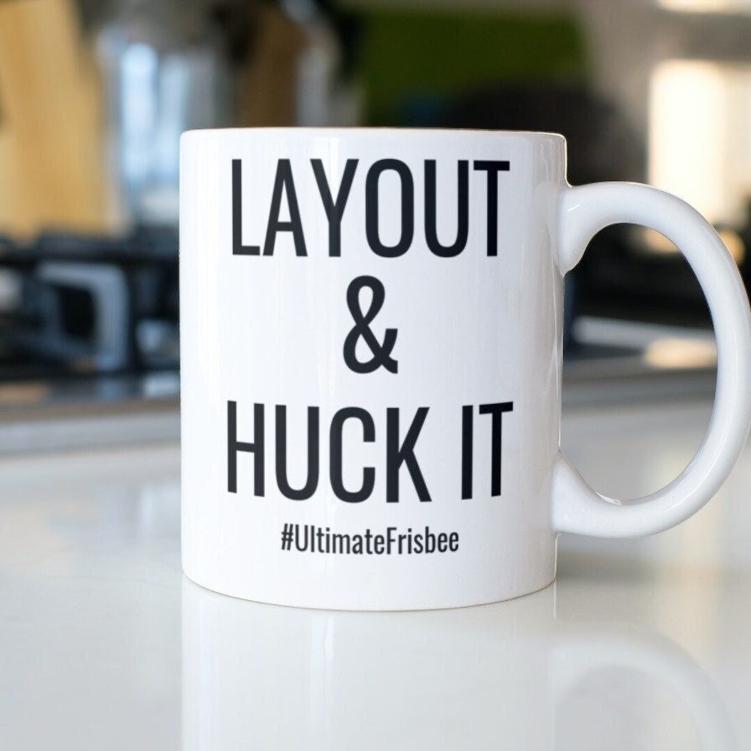 Ultimate Frisbee Coffee Mug, Layout & Huck It - Etsy