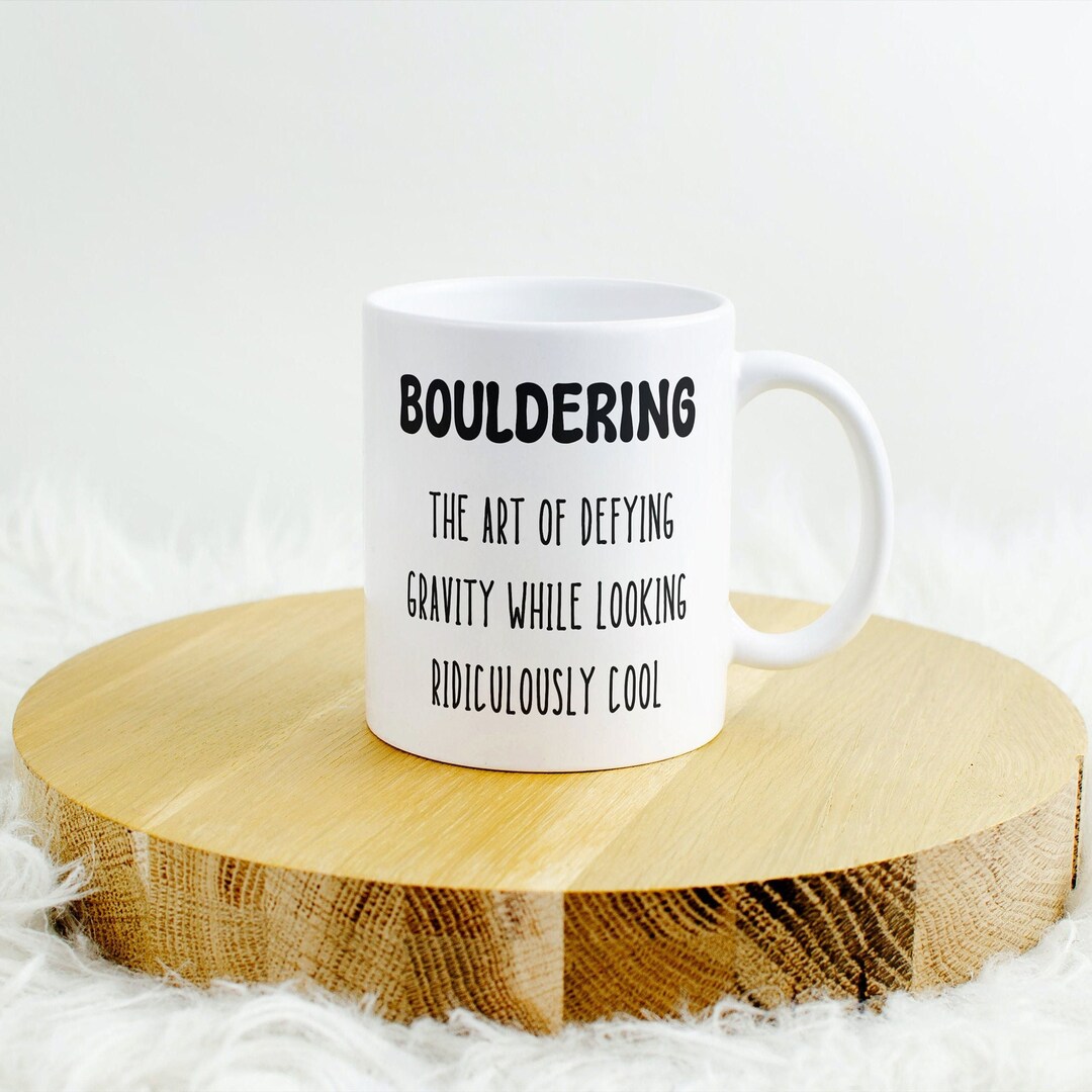 Bouldering Mug, Gift for Rock Climber, Climbing, Adventurer, Extreme ...