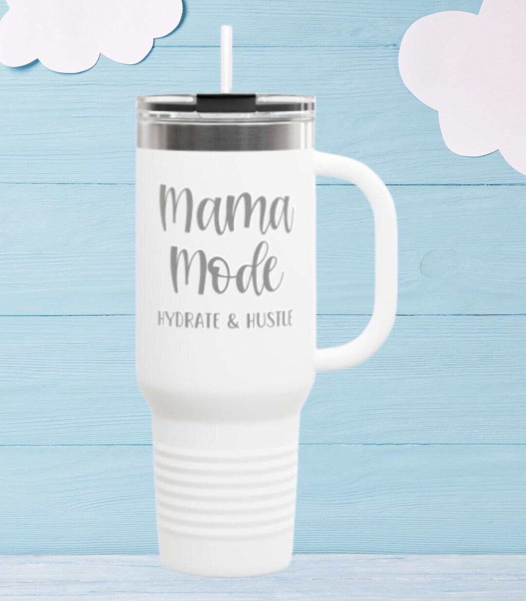 Mama Mode Hydrated & Hustle, Mama Water Bottle for New Mom, Handy Items ...
