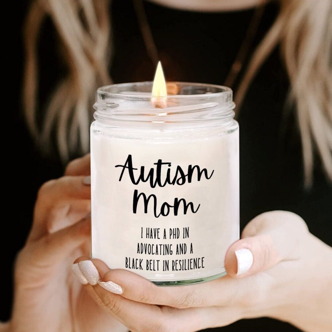 Autism Mom Funny Candle, Gift for Special Needs Mom, Proud Autism Momma ...