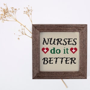 Snarky Cross Stitch Pattern - Nurses Make It Better - PDF Pattern ...