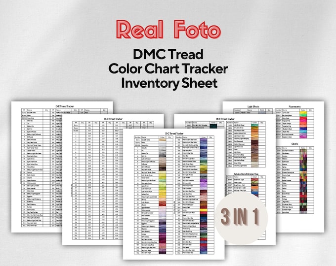 DMC Floss Embroidery Organization System | DMC Thread Charts PDF ...