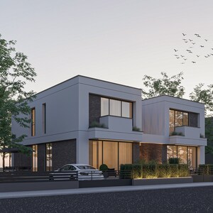 MODERN TWIN HOUSE - Etsy