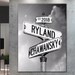 Personalized Name Vintage Street Sign Canvas Wall Art, Custom Name ...