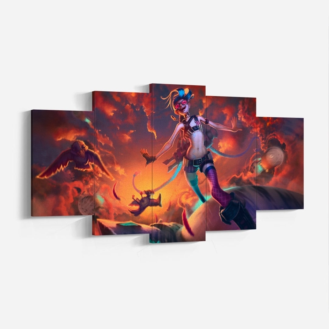 Jinx Fly ,league of Legends Arcane Jinx Poster Print, Wall Art, High ...