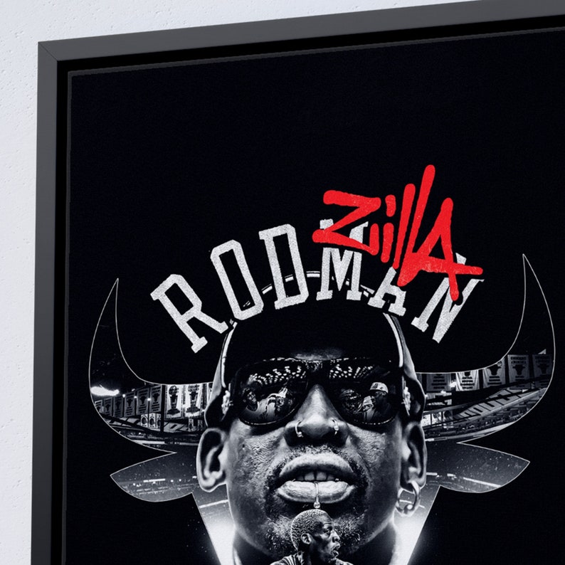 Dennis Rodman Poster, Basketball Wall Art, Basket Wall Decor, NBA Never ...