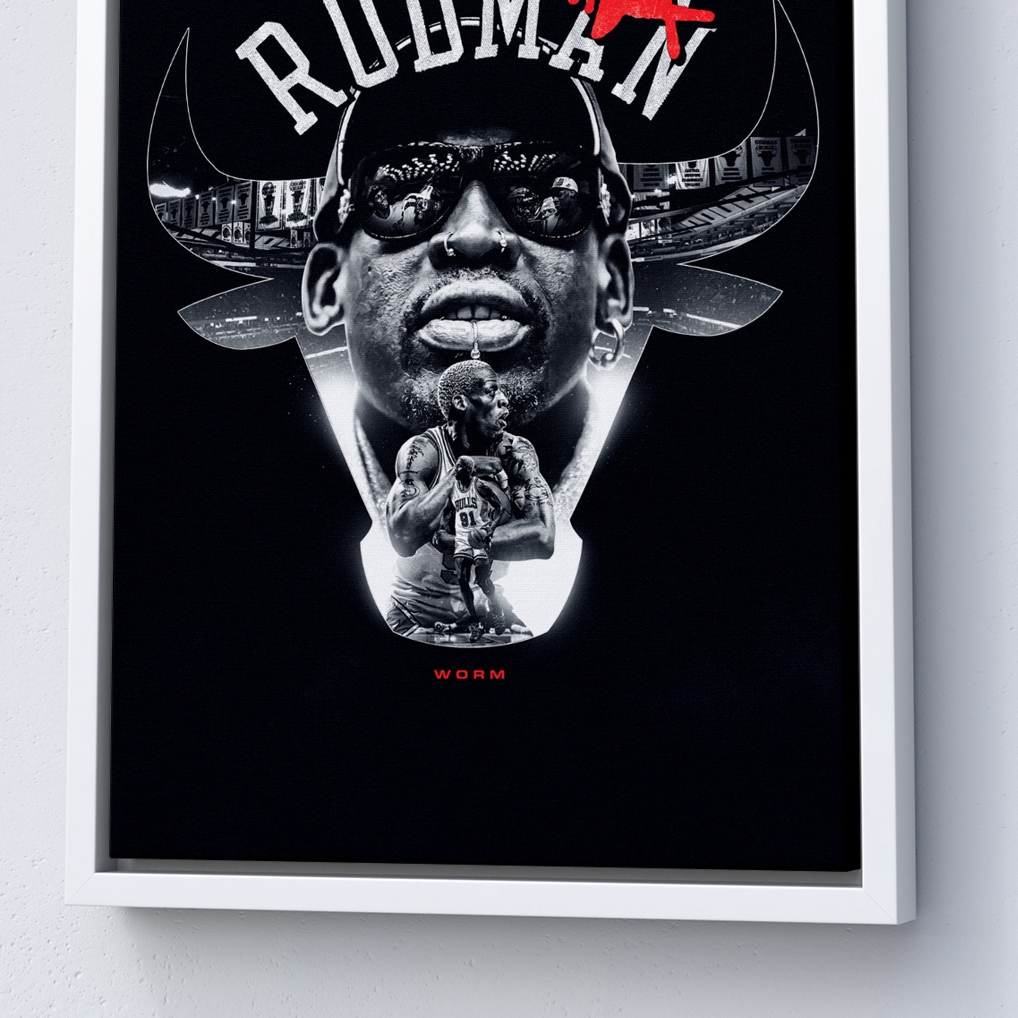 Dennis Rodman Poster, Basketball Wall Art, Basket Wall Decor, NBA Never ...