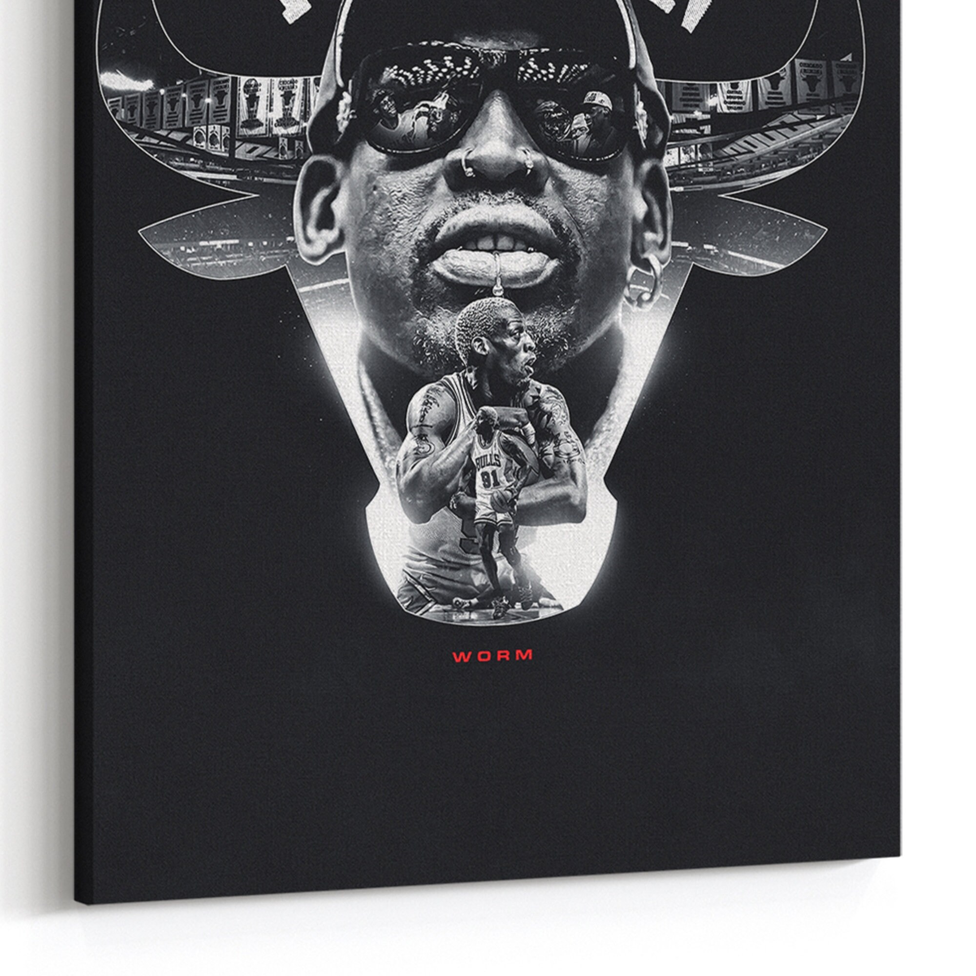 Dennis Rodman Poster, Basketball Wall Art, Basket Wall Decor, NBA Never ...