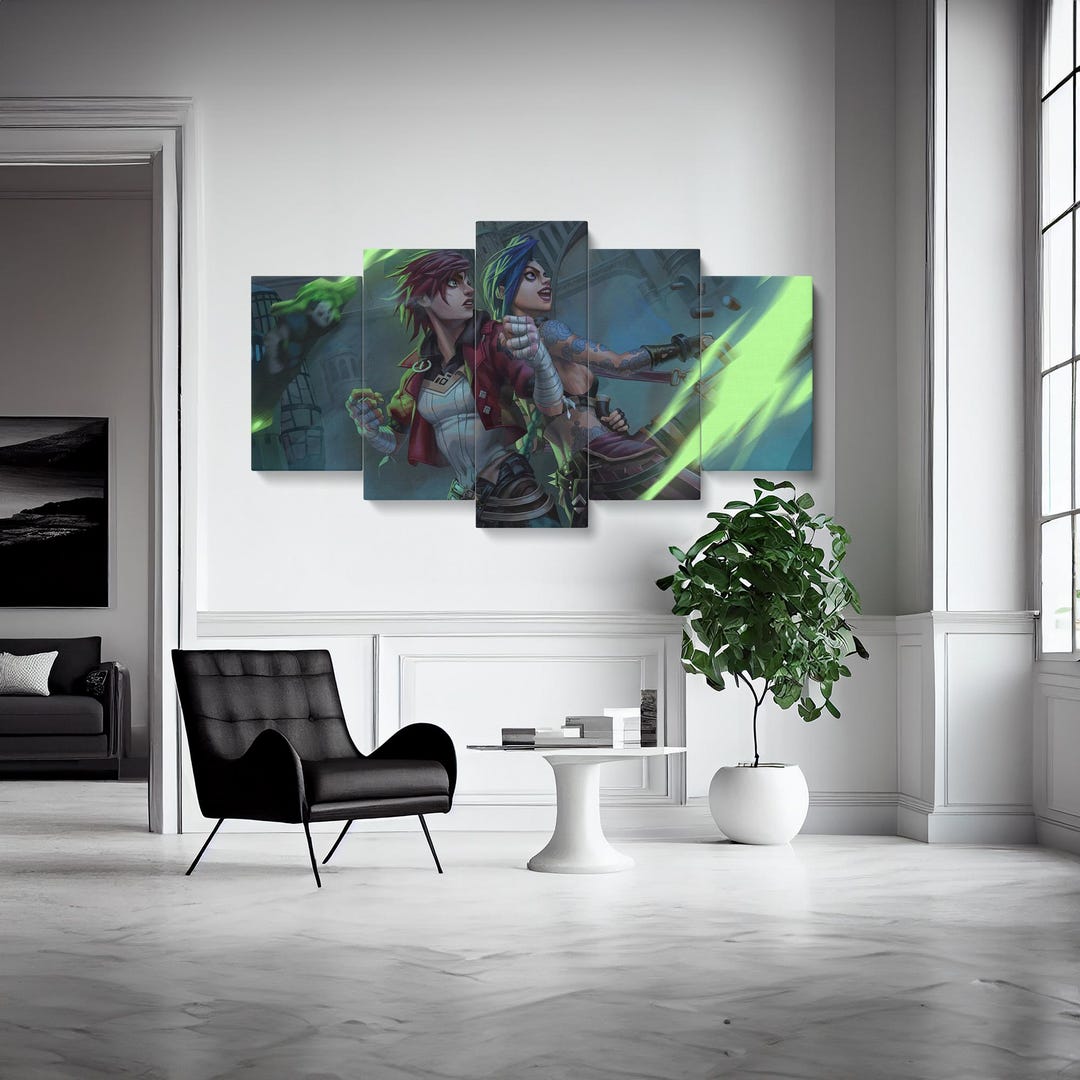 League of Legends Jinx , Arcane Poster Print, Wall Decor, Wall Art ...