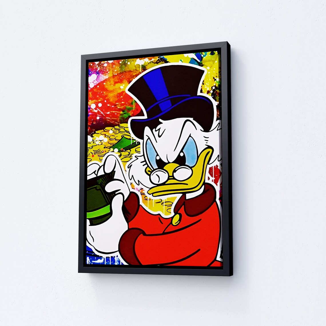 Banksy Rich Donald Graffiti Mural Art Wall Decor, Donald Duck Banksy ...