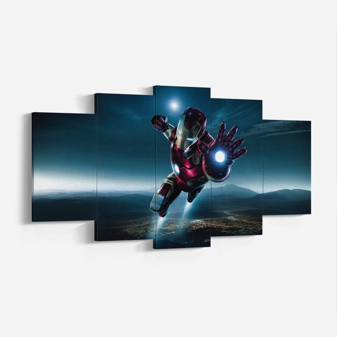Iron Man High Quality Superhero Artwork, Iron Man Print, Kids Room ...