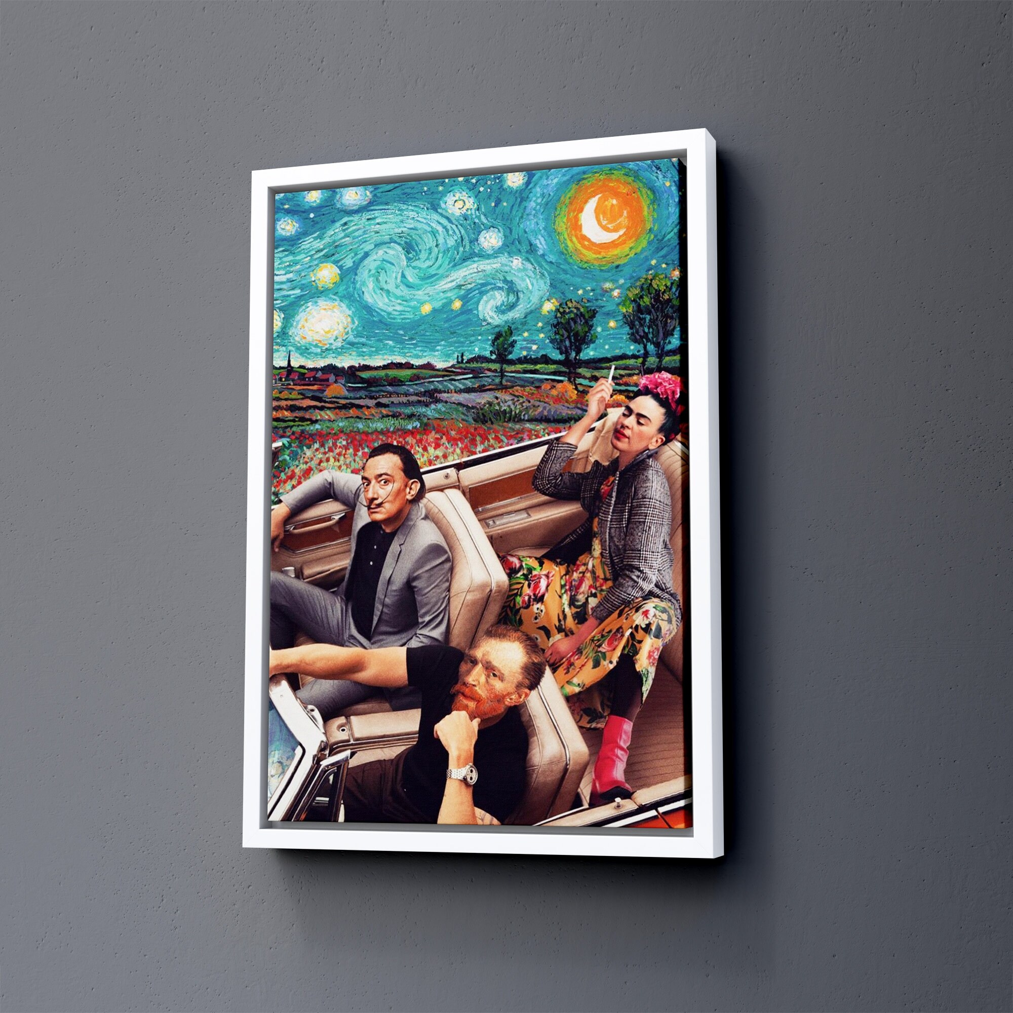 Salvador Dalí,frida Kahlo and Vincent Van Gogh, Wall Art, Wall Decor ...