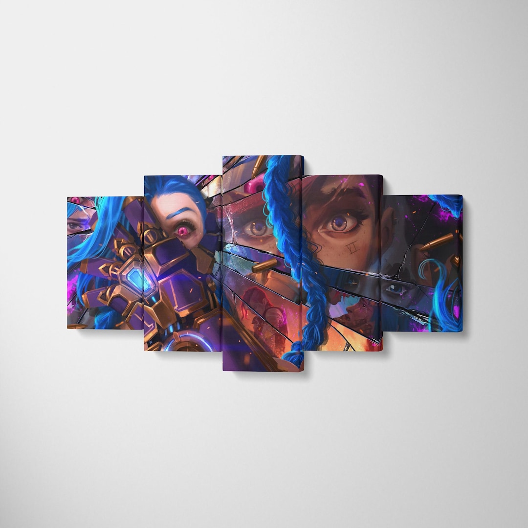 New League of Legends Jinx Arcane Poster Print, Wall Decor, Wall Art ...