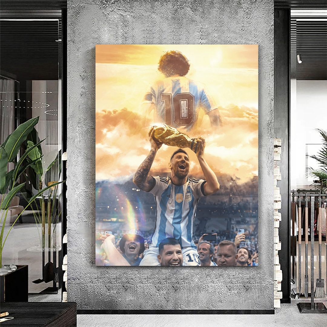 The GOAT Lionel Messi, All Times Messi, Canvas Print Football Canvas ...