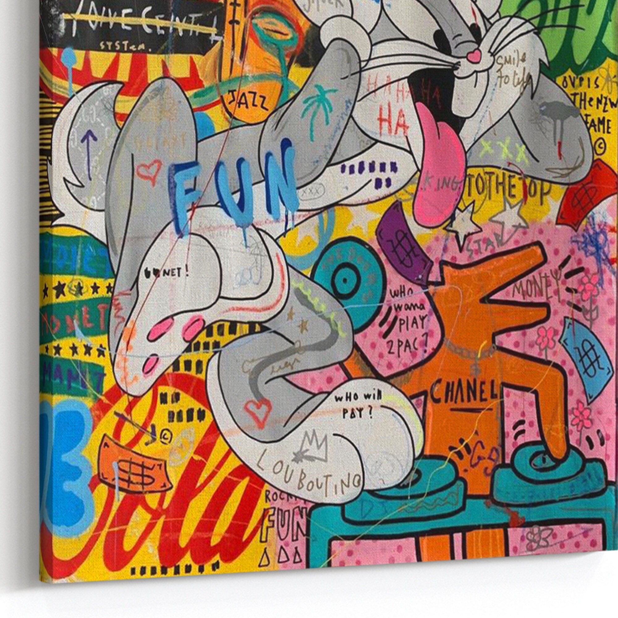 Banksy Style Bugs Bunny Graffiti Pop Art Bugs Bunny Pop Art - Etsy