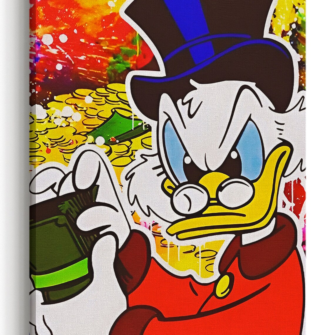 Banksy Rich Donald Graffiti Mural Art Wall Decor, Donald Duck Banksy ...