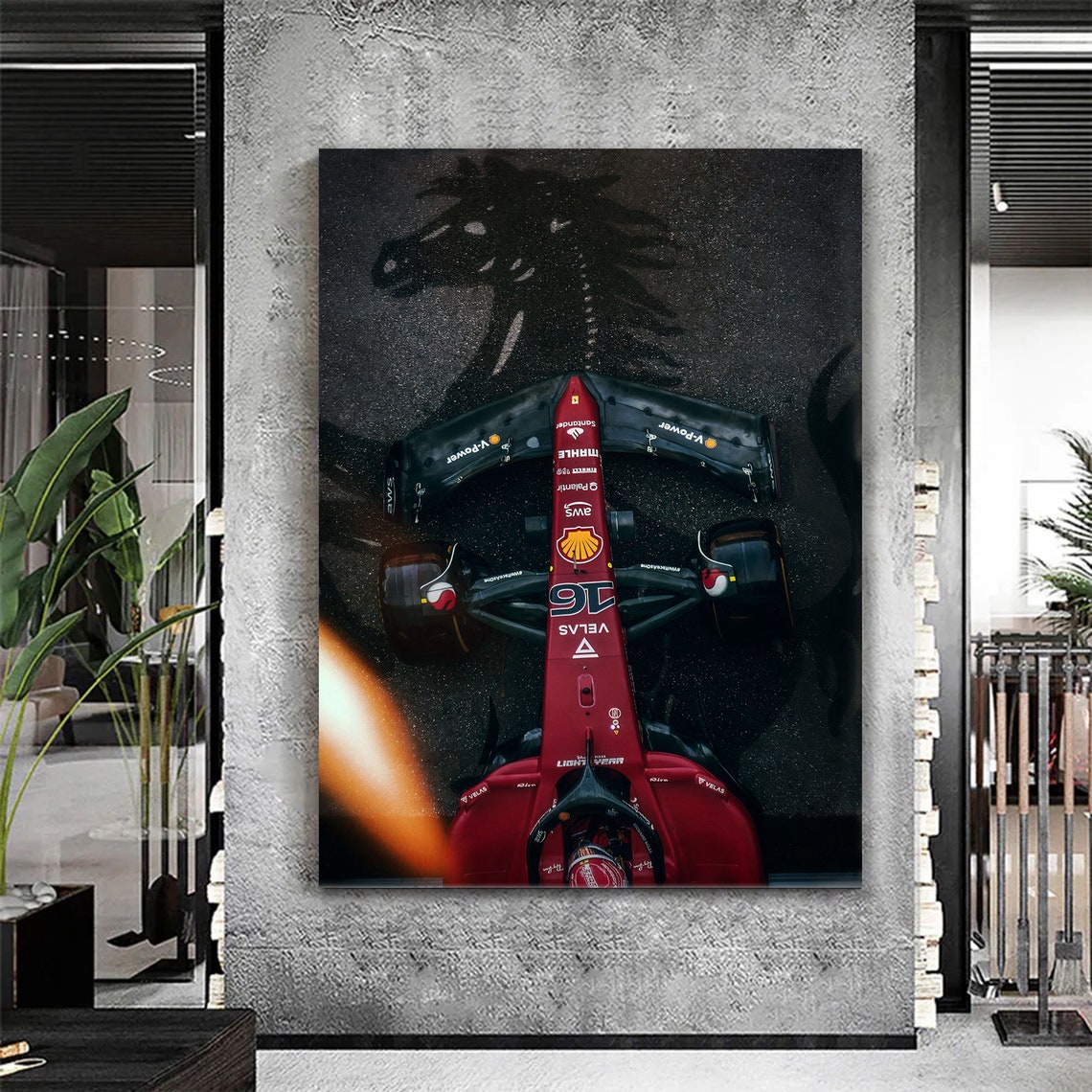 Ferrari Formula 1 Poster Wall Art, Leclerc Pit Stop, Formula 1 Wall Art ...