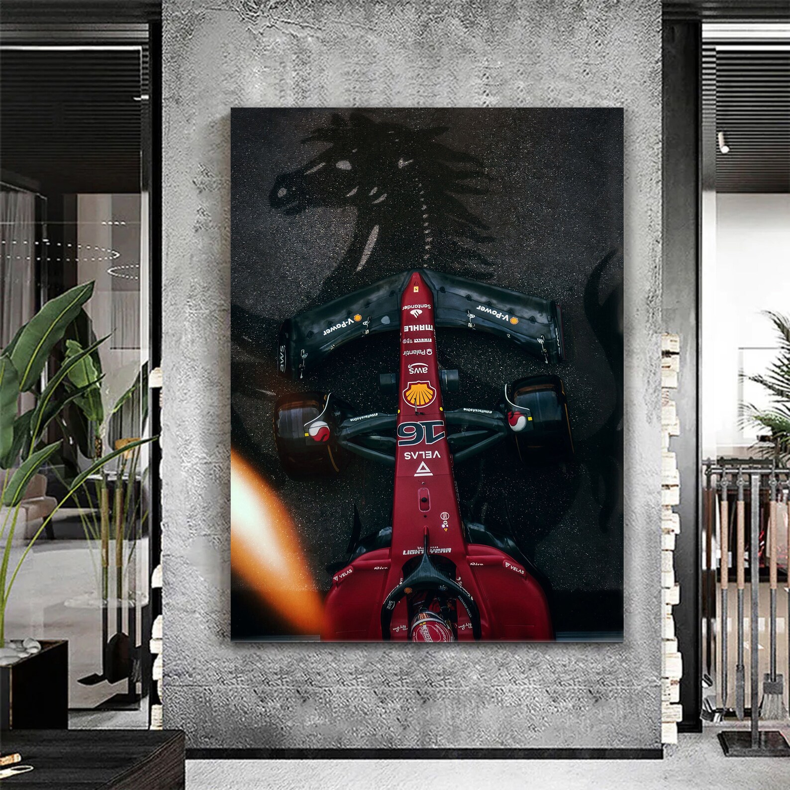 Ferrari Formula 1 Poster Wall Art, Leclerc Pit Stop, Formula 1 Wall Art ...