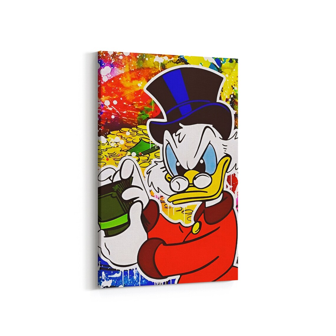 Banksy Rich Donald Graffiti Mural Art Wall Decor, Donald Duck Banksy ...