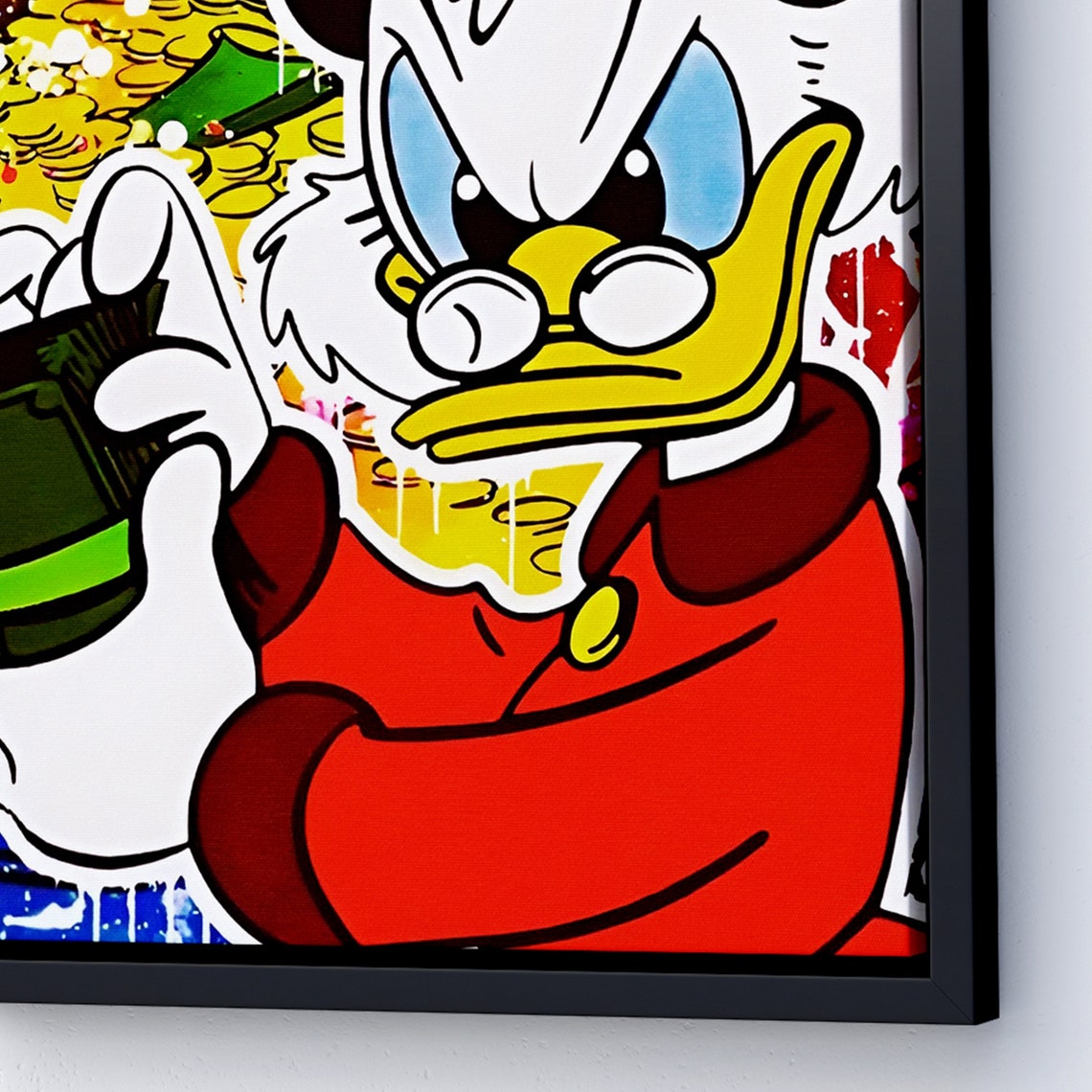 Banksy Rich Donald Graffiti Mural Art Wall Decor, Donald Duck Banksy ...