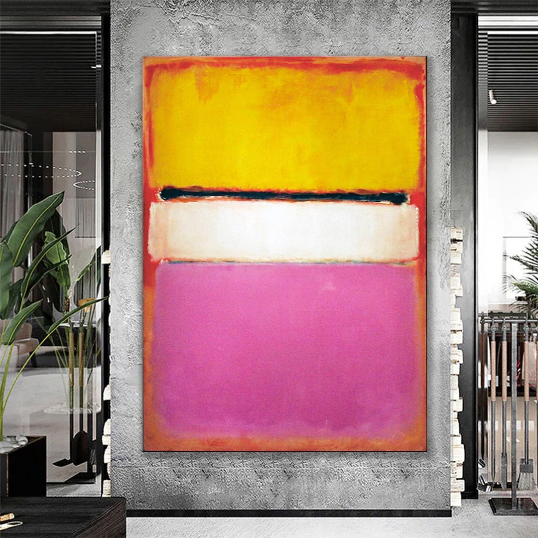 Rothko Reproduction, Mark Rothko Pink and White Abstract Wall Art ...