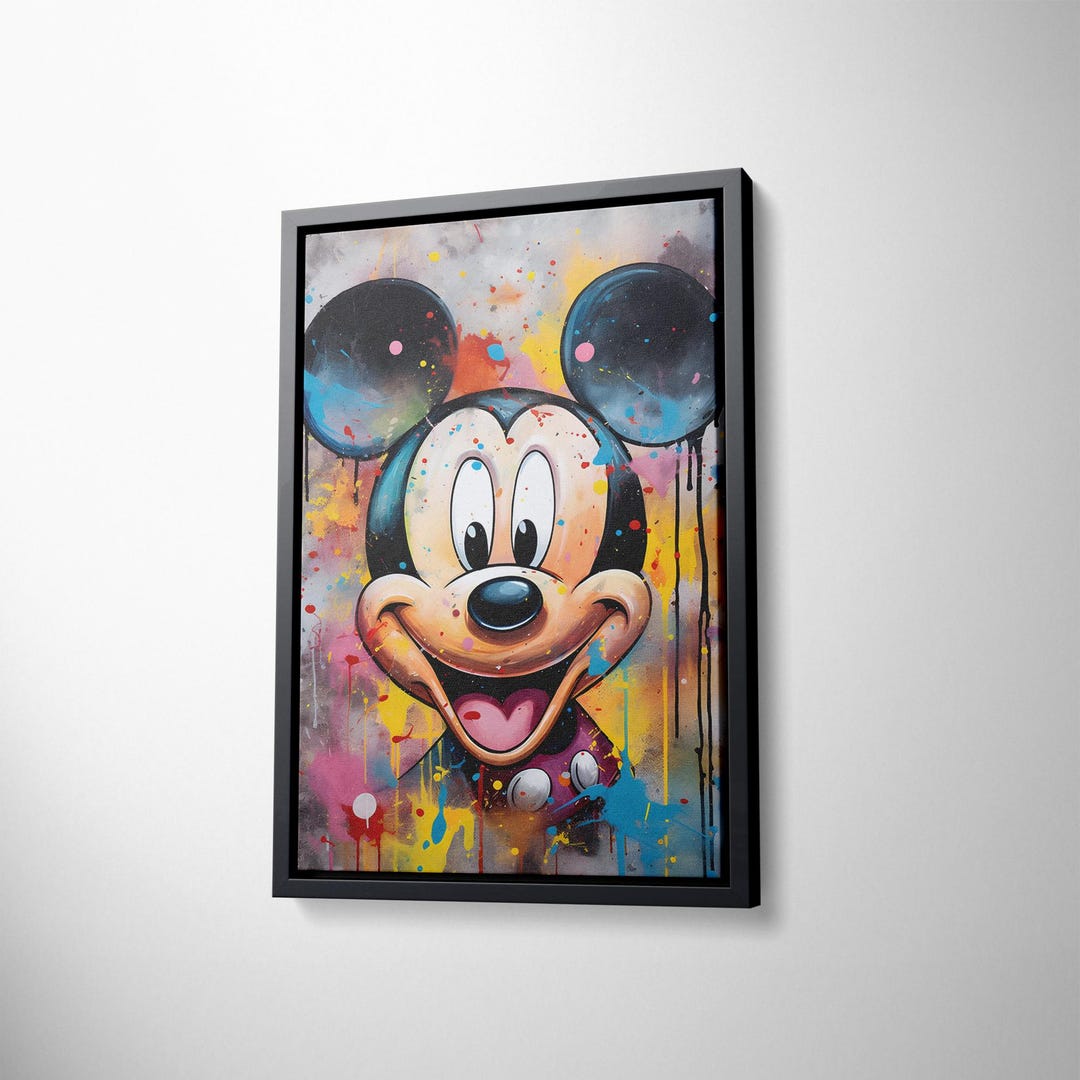 Mickey Mouse Banksy Pop Art Mickey Mouse Canvas Print, Banksy , Mickey ...