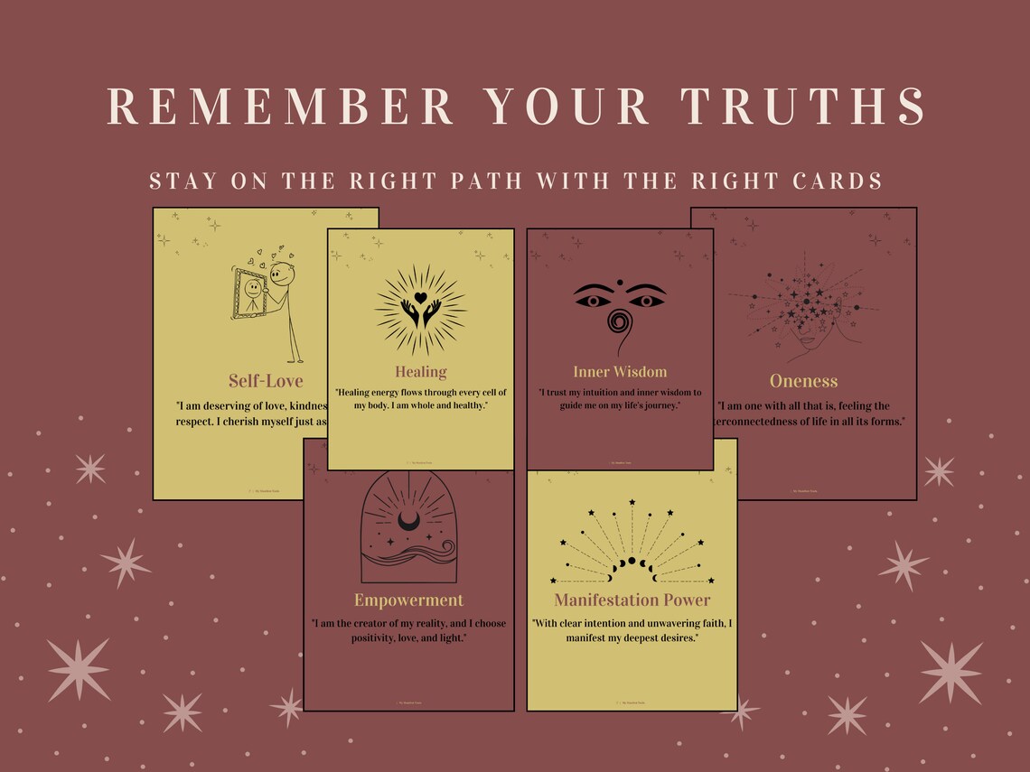 20 Affirmation Cards Printable Positive Thinking Cards Self-confidence ...