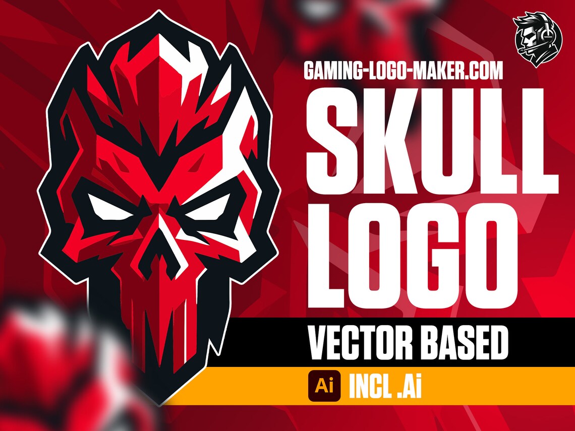 Skull Gaming Logo 03 Esports Logo Team Logo Clan Logo Mascot Design - Etsy