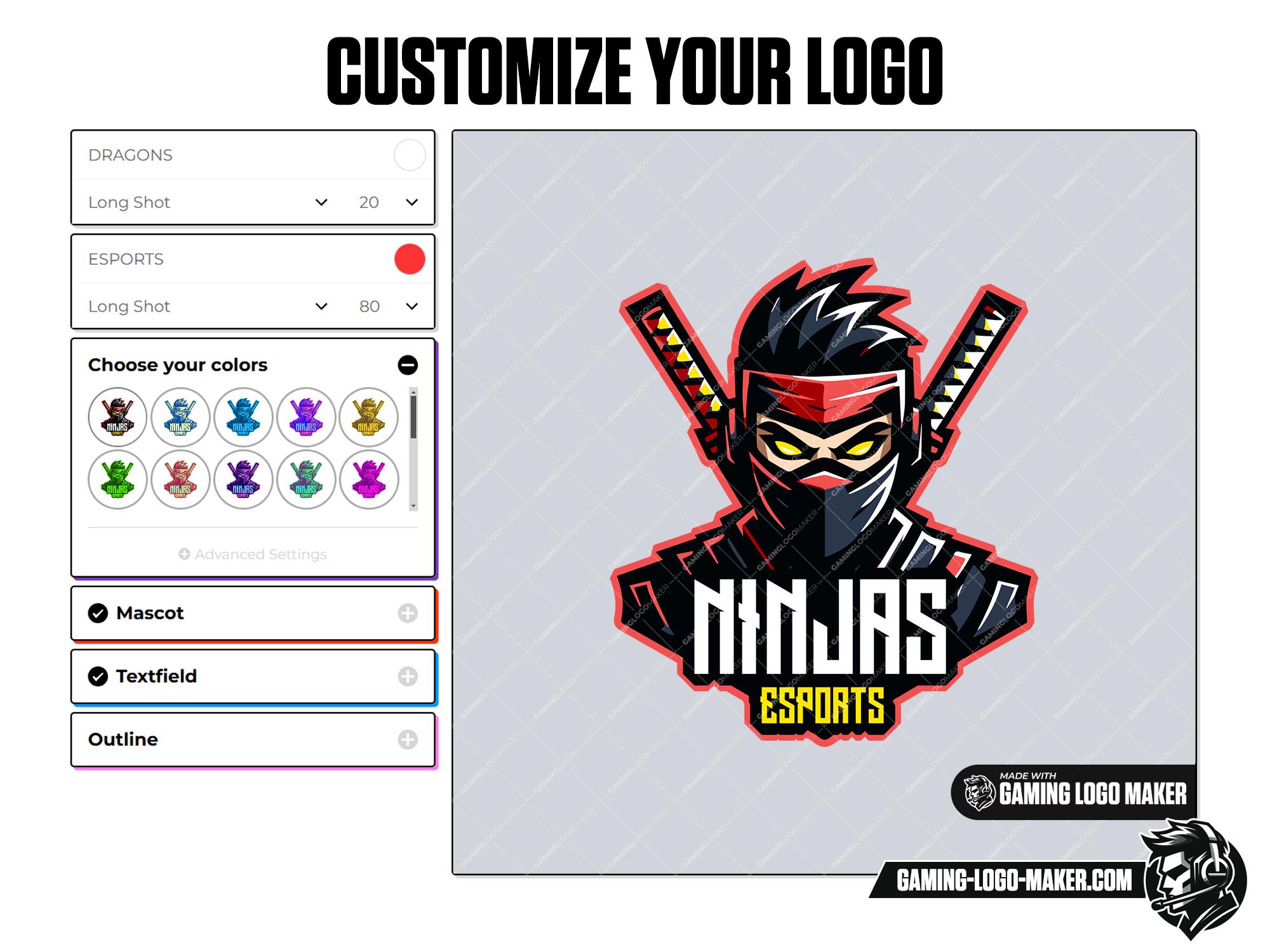 Ninja Gaming Logo 01 | Esports Logo | Team Logo | Clan Logo | Mascot ...