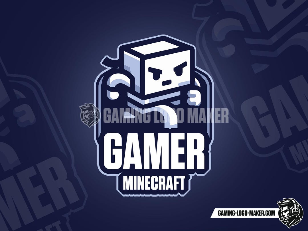 Minecraft-inspired Gaming Mascot Logo | Esports Team Clan Design - Etsy