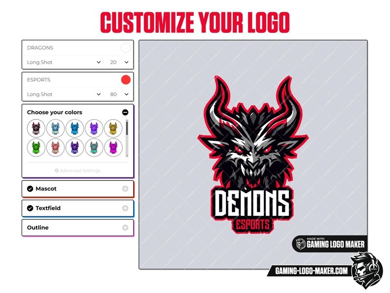 Demon Gaming Logo 03 | Esports Logo | Team Logo | Clan Logo | Mascot ...