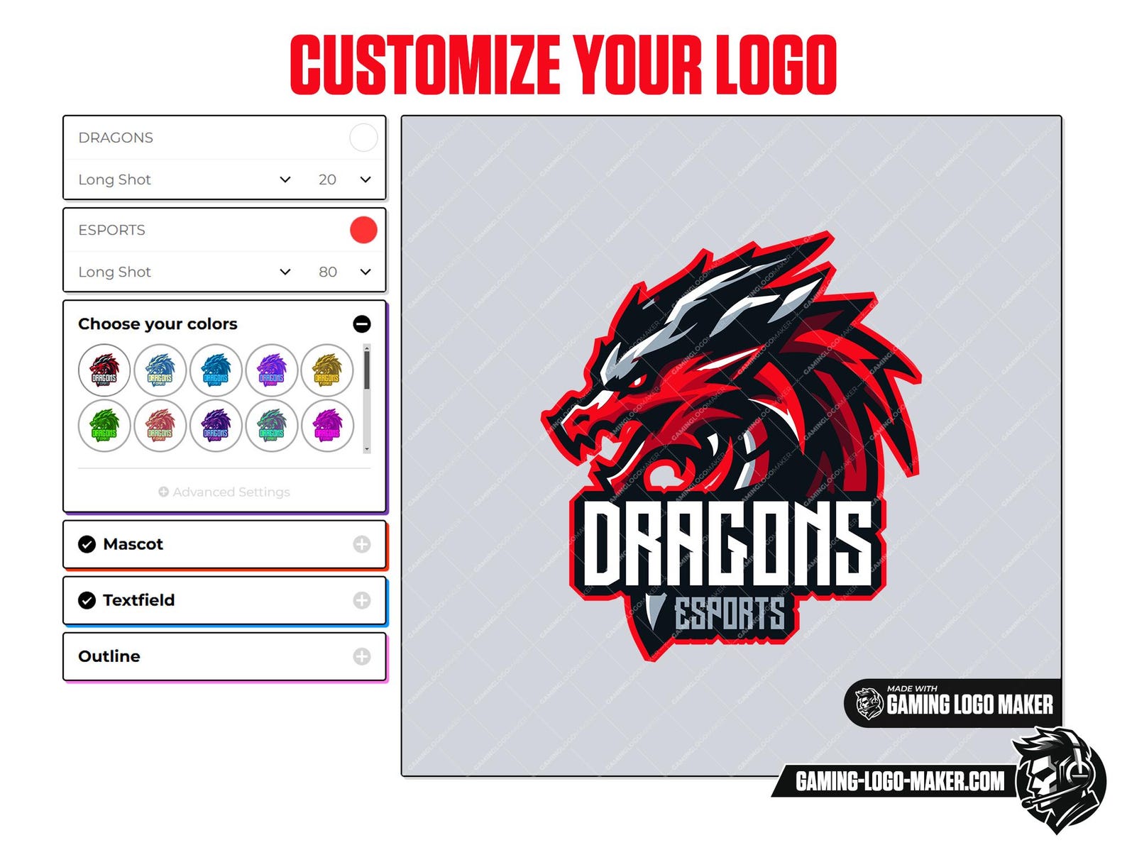 Dragon Gaming Logo 01 | Esports Logo | Team Logo | Clan Logo | Mascot ...