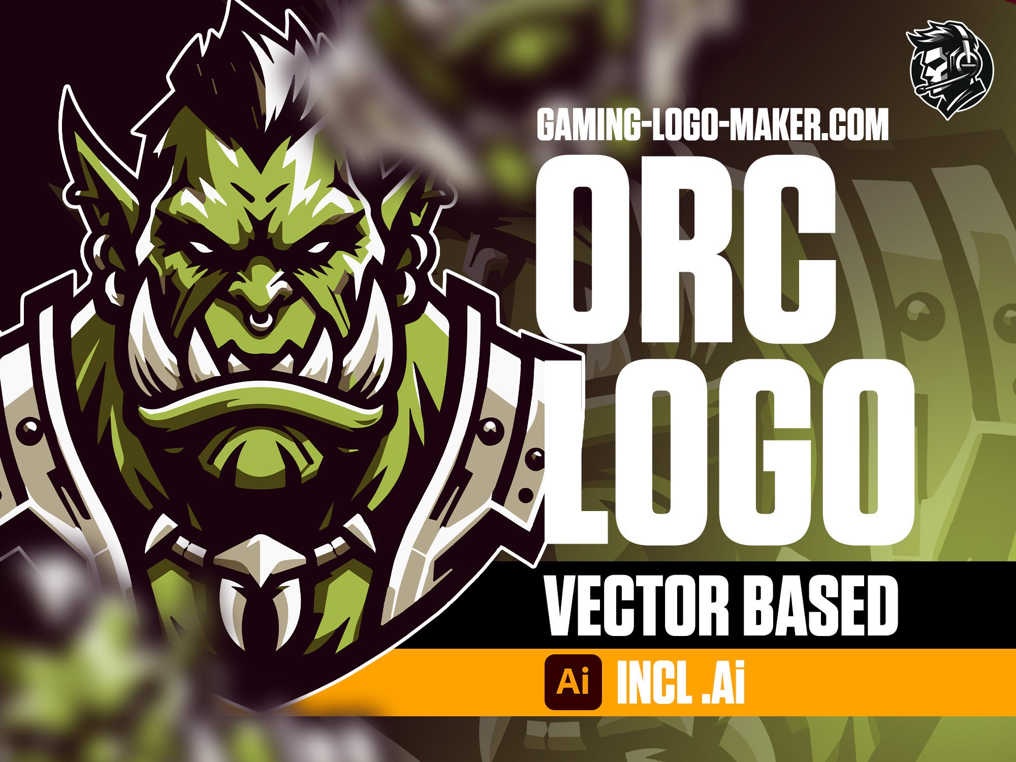 Orc Gaming Logo 01 Esports Logo Team Logo Clan Logo Mascot Design - Etsy