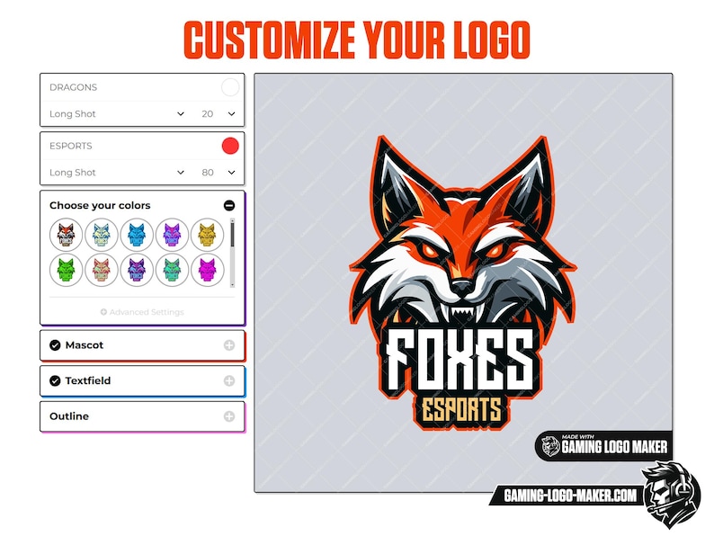 Fox Gaming Logo 02 Esports Logo Team Logo Clan Logo Mascot Design - Etsy