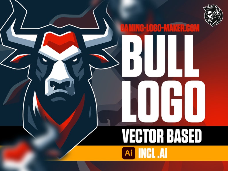 Bull Gaming Logo 04 Esports Logo Team Logo Clan Logo Mascot Design - Etsy