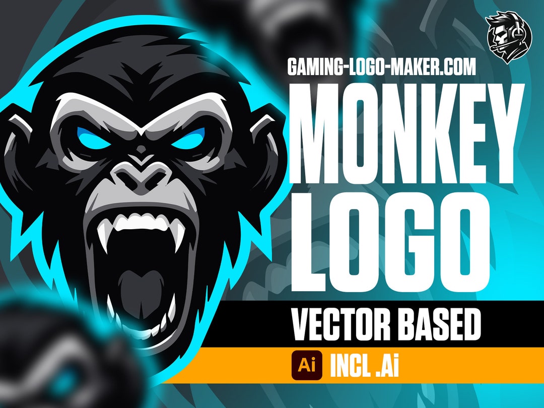Monkey Gaming Avatar 02 Esports Logo Team Logo Clan Logo Mascot Design - Etsy