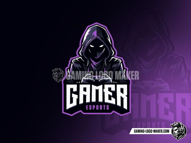 Dark Purple Gamer Esports Logo 01 Gaming Logo Team Logo Clan Logo ...