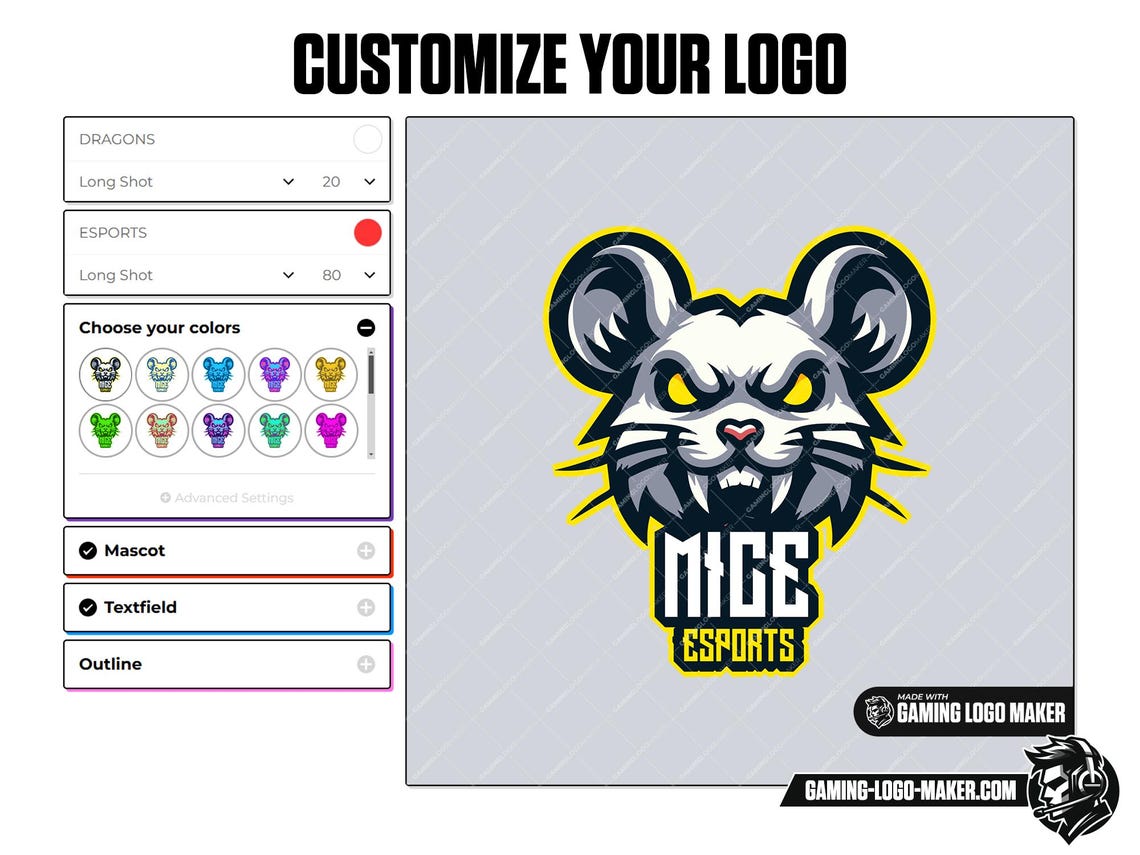 Mouse Gaming Logo 01 Esports Logo Team Logo Clan Logo Mascot Design - Etsy