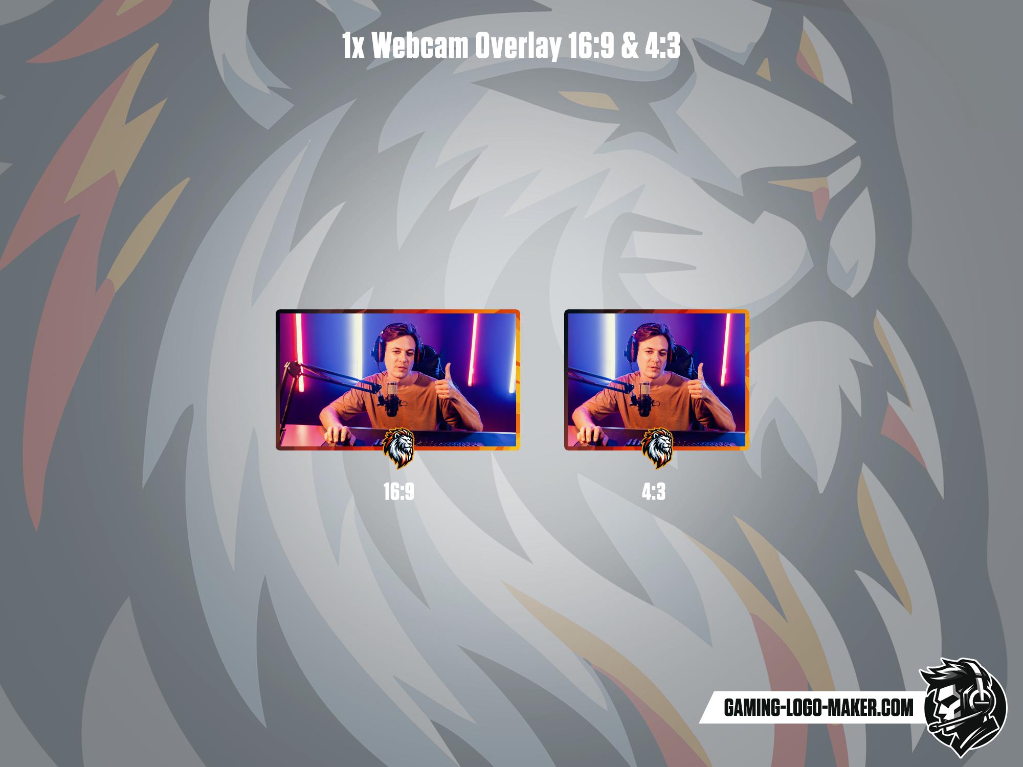Lion Twitch Overlay 04 | Gaming Logo Twitch Overlay | Stream Overlay ...