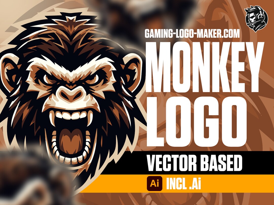 Monkey Gaming Logo 03 Esports Logo Team Logo Clan Logo Mascot Design - Etsy