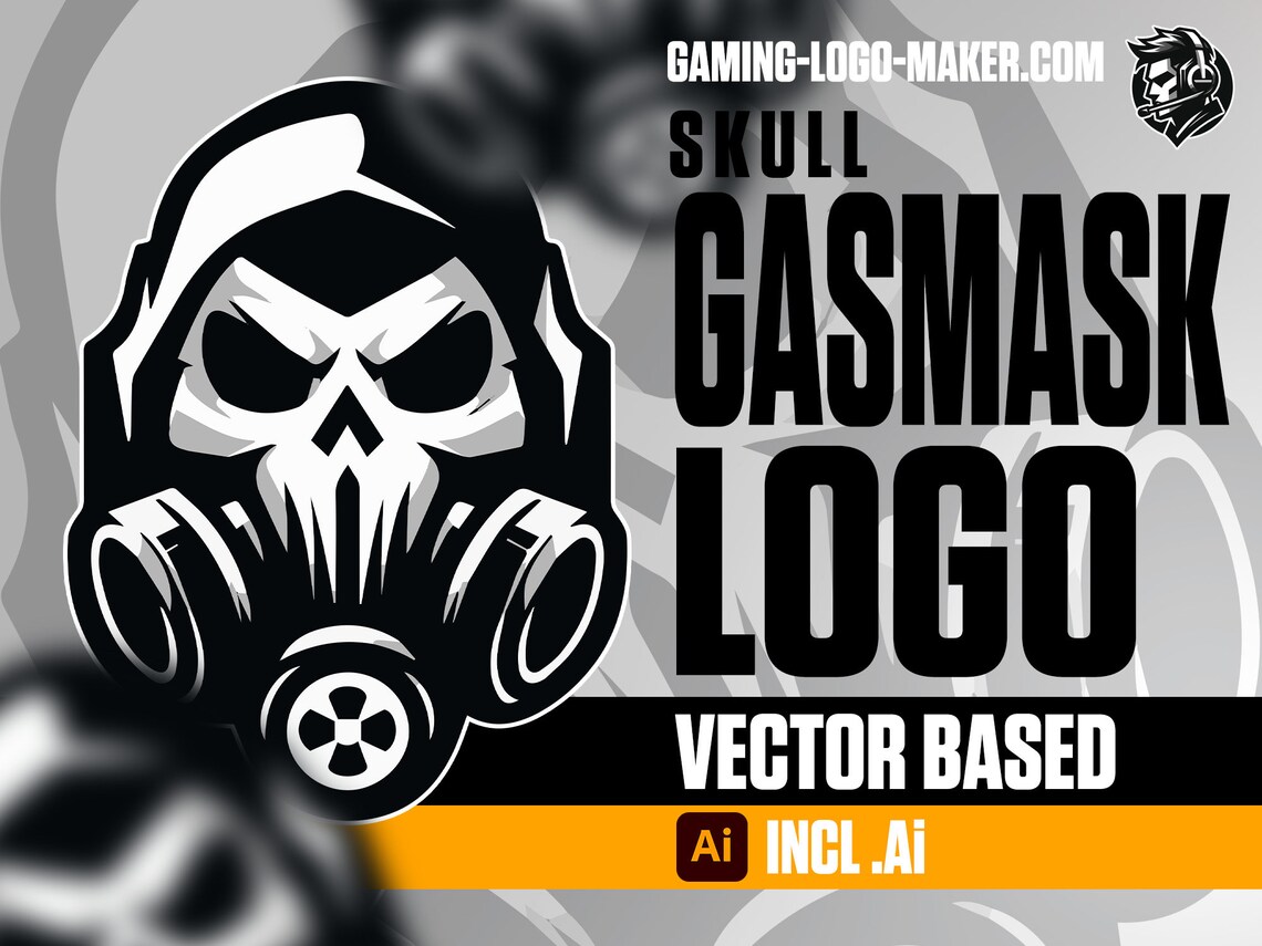 Skull Gas Mask Gaming Avatar 01 Esports Logo Team Logo Clan Logo Mascot ...
