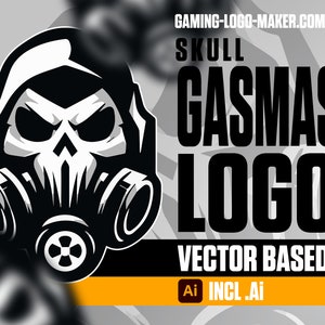 Skull Gas Mask Gaming Avatar 01 Esports Logo Team Logo Clan Logo Mascot ...